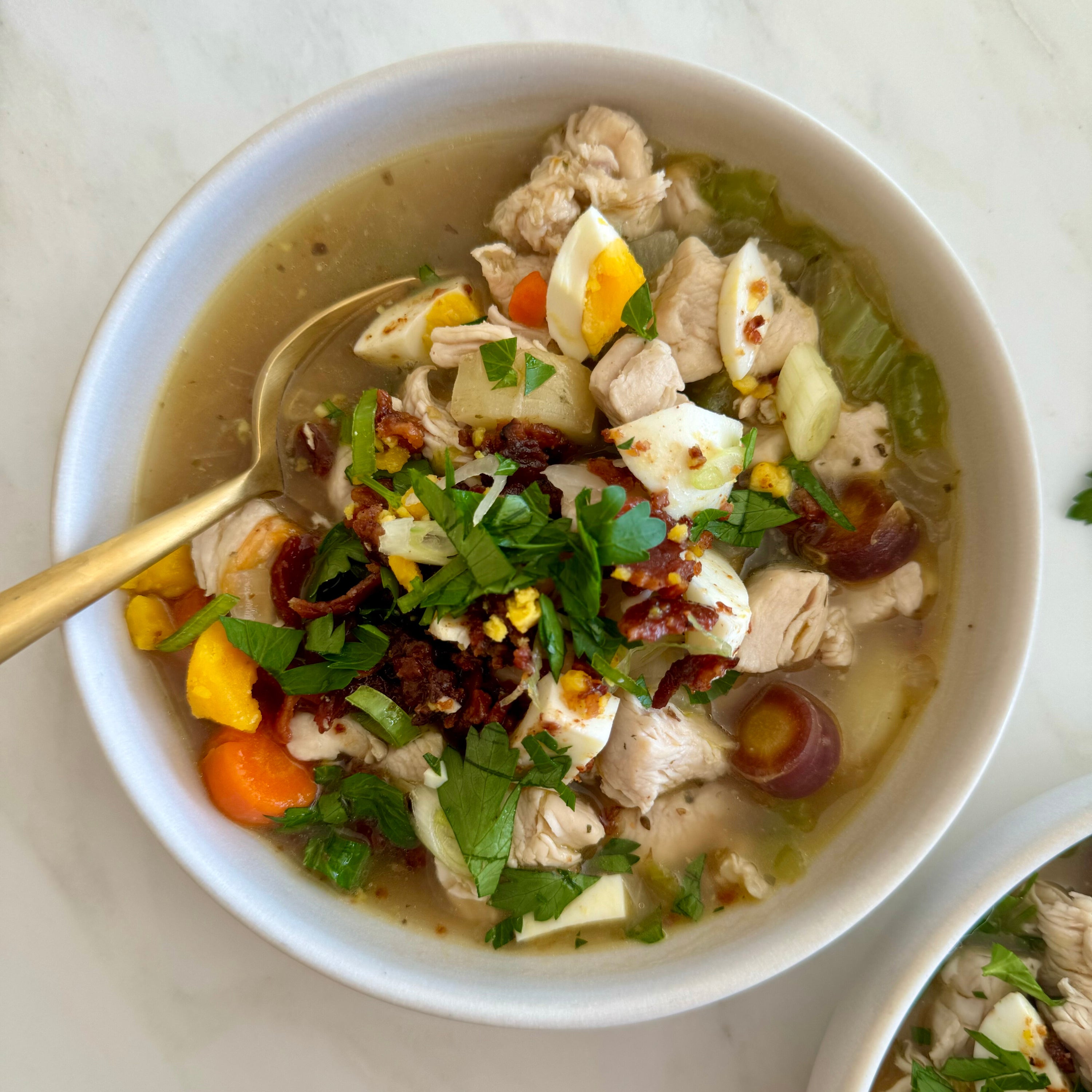 Fab 4 Breakfast Chicken and Veggie Soup – Be Well by Kelly